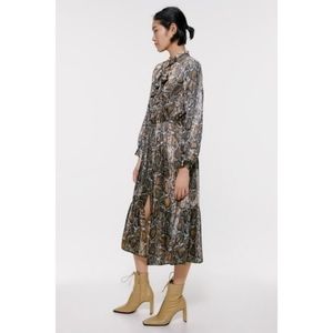 Zara | Dresses | Zara Snake Print Midi Dress | Poshmark